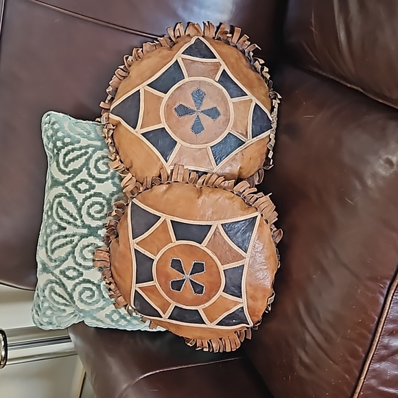 Accents | Vintage Leather Southwestern Pillows 16 | Poshmark